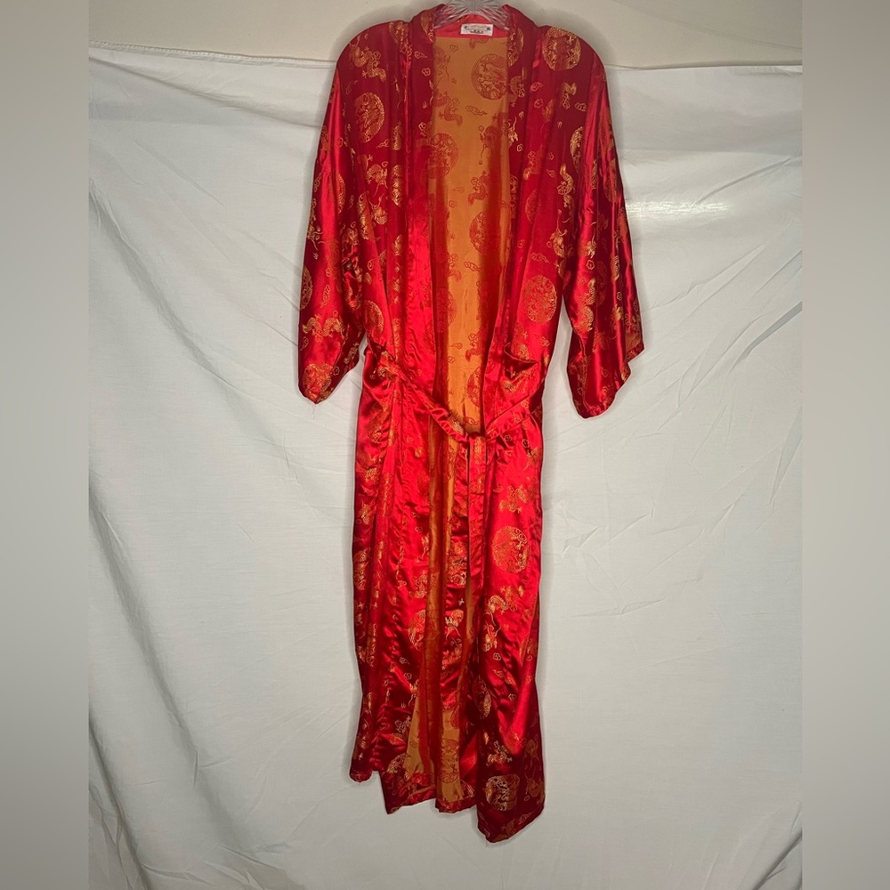 Vintage Red And Gold Dragon Robe - Gem